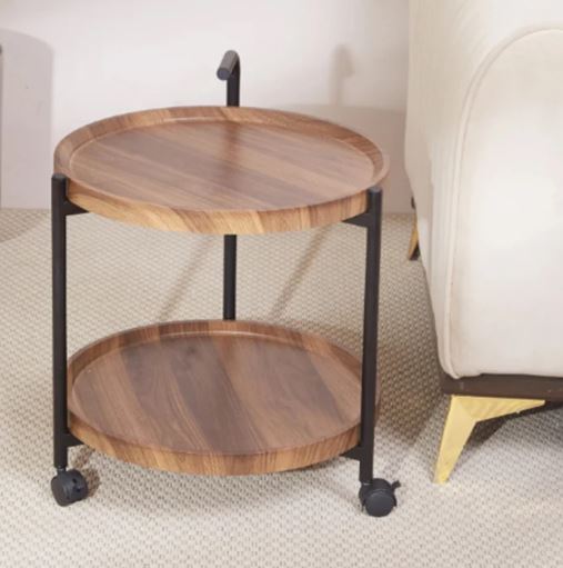 Wooden Round 2-Tier Serving Trolley – Gifto.pk