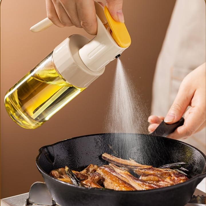 Oil Sprayer for Cooking, 200ml Oil Sprayer Dispenser with Stainless St ...