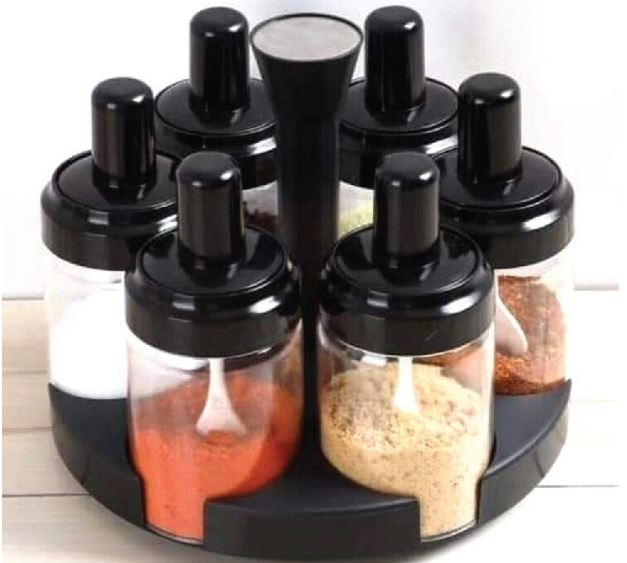 6 Pieces Revolving Spice Jar – Gifto.pk