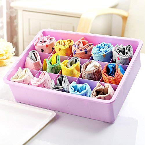 Box Drawer Organizer, 15 Compartment Plastic Storage Drawer Organizer ...