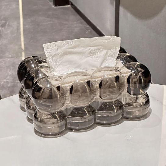 Modern Acrylic Bubble Tissue Napkin Holder Cover Tissue Dispenser & Or ...