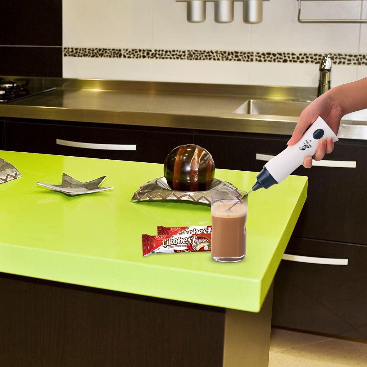 Rechargeable Stainless Steel Hand Electric Stirrer Egg/Milk/Coffee/Sau ...