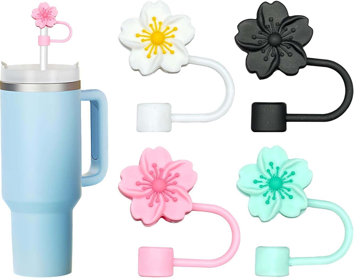1pc Tumbler Straw Toppers - Flowers – Gifto.pk