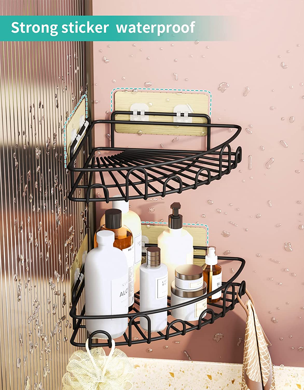 Bathroom Corner Shelf Wall Mounted – Gifto.pk