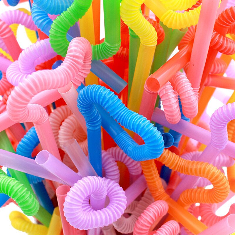 Disposable Plastic Color Straw 100pcs – Gifto.pk